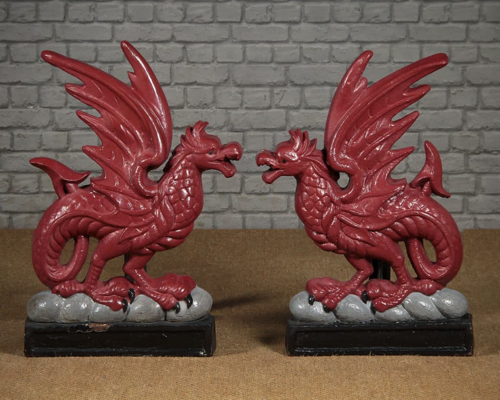 Pair of Large Cast Iron Welsh Dragon Boot Scrapes c.1880. - Collinge ...