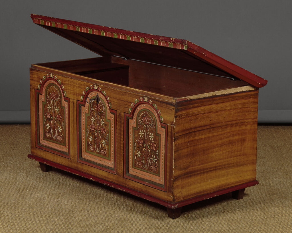 Original Folk Art Painted Blanket Box c.1870 - Collinge Antiques