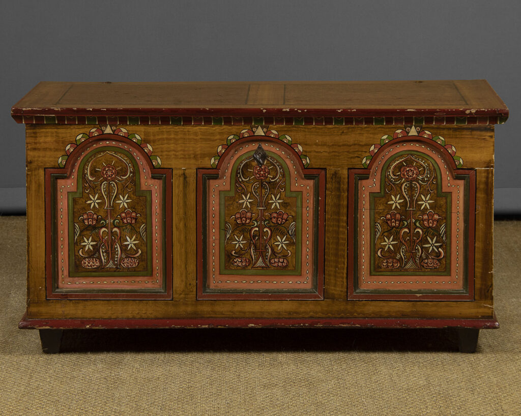 Original Folk Art Painted Blanket Box c.1870 - Collinge Antiques