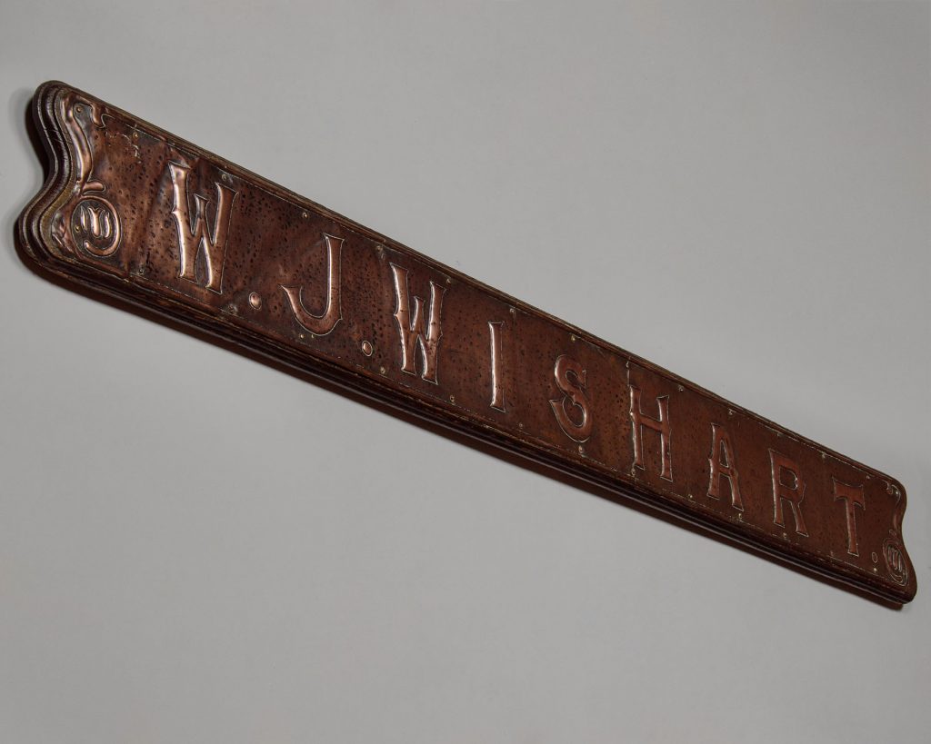 Long Repoussé Copper Shop Sign c.1900 - Collinge Antiques