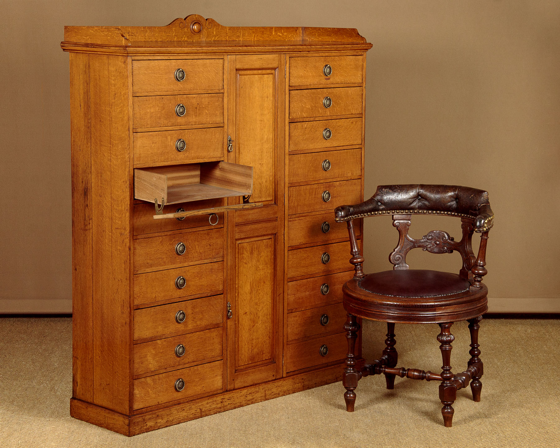 Large Oak Filing Cabinet c.1910. - Collinge Antiques