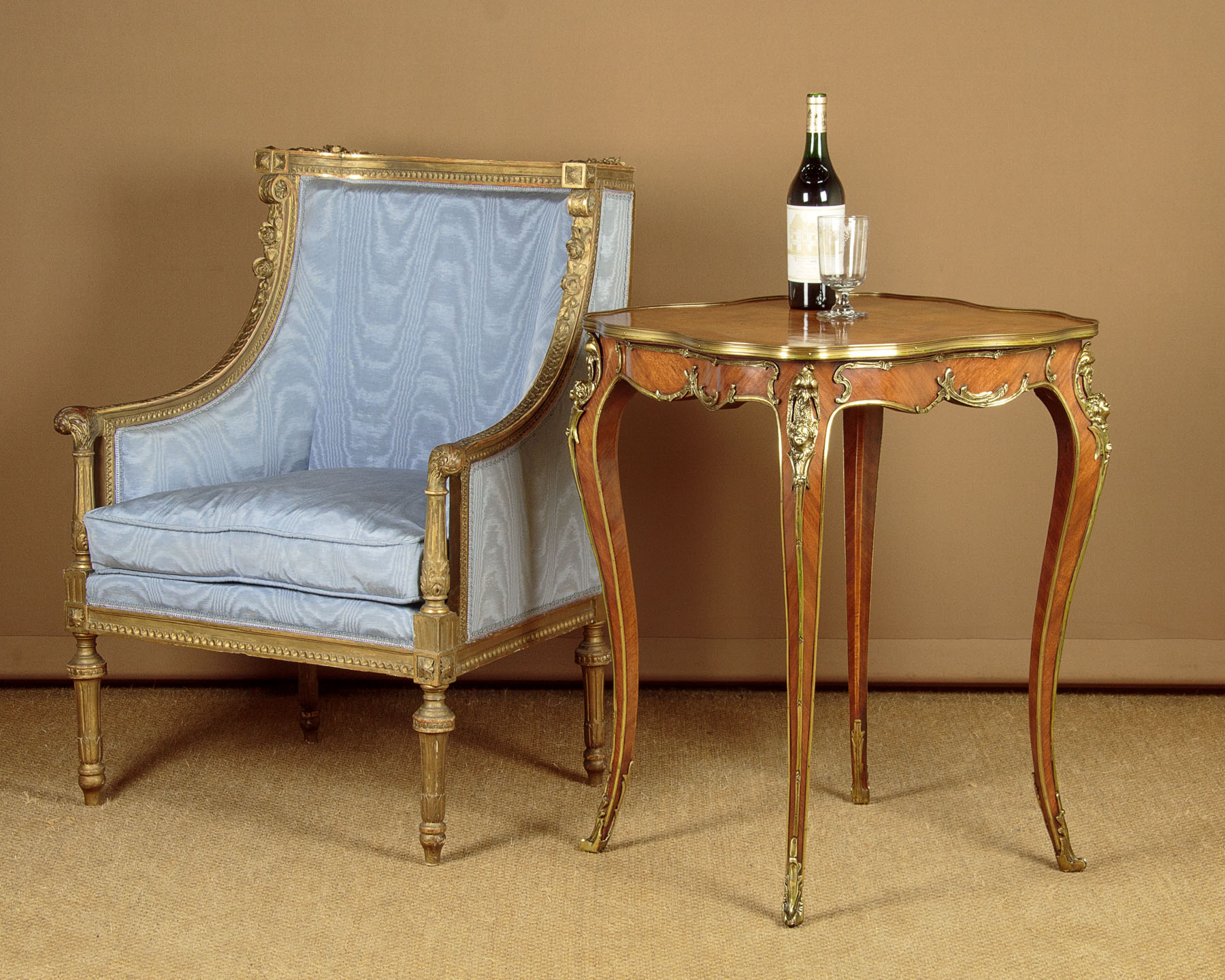 Brass Mounted Wine Table c.1910 - Collinge Antiques