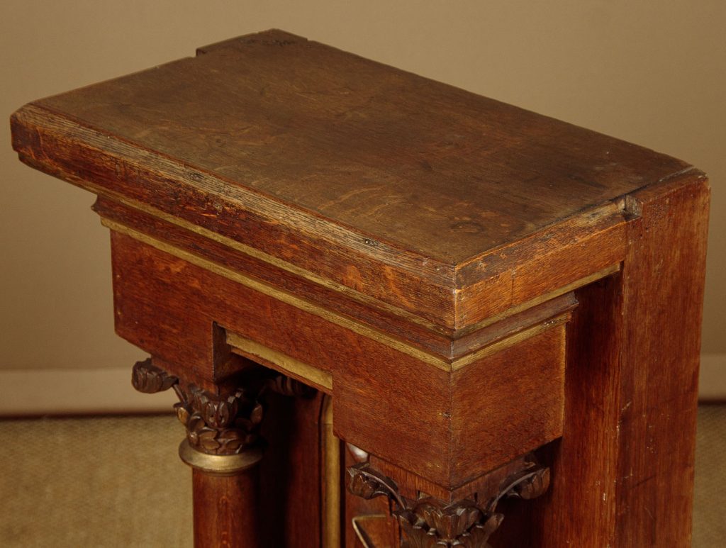 Carved Oak Plinth c.1860 - Collinge Antiques