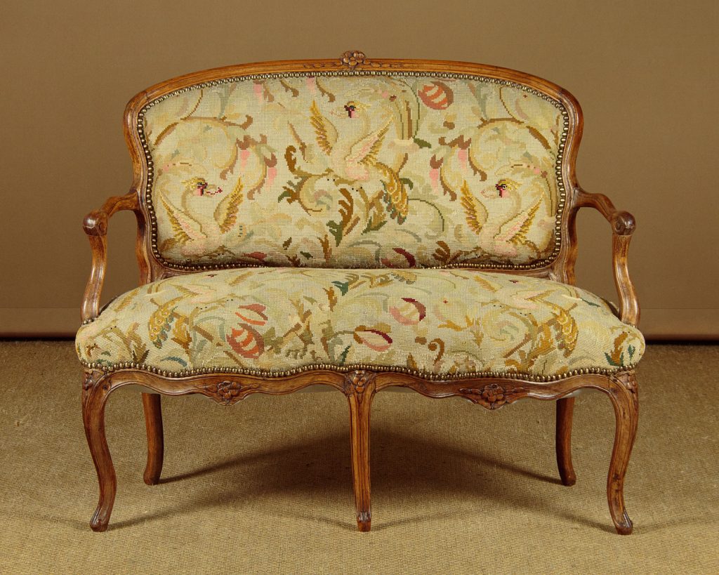 Small Walnut Couch c.1910 - Collinge Antiques