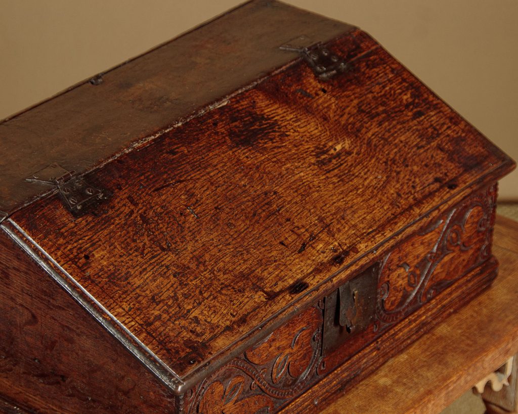 Carved Oak Bible Box c.1700 - Collinge Antiques