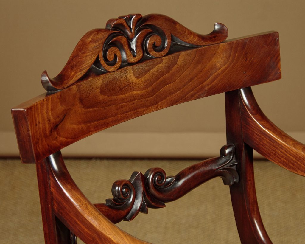 Regency Scroll Arm Desk Chair c.1830 - Collinge Antiques