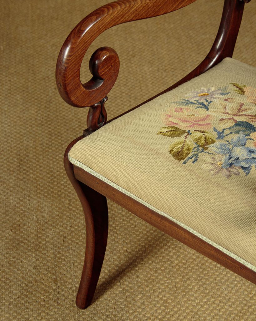Regency Scroll Arm Desk Chair c.1830 - Collinge Antiques