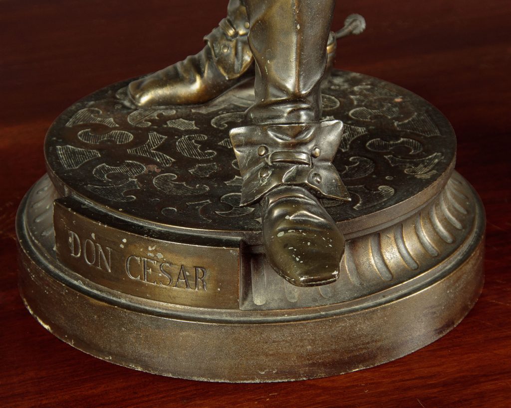 Tall Spelter Figures of Don Juan & Don Cesar c.1890 - Collinge Antiques