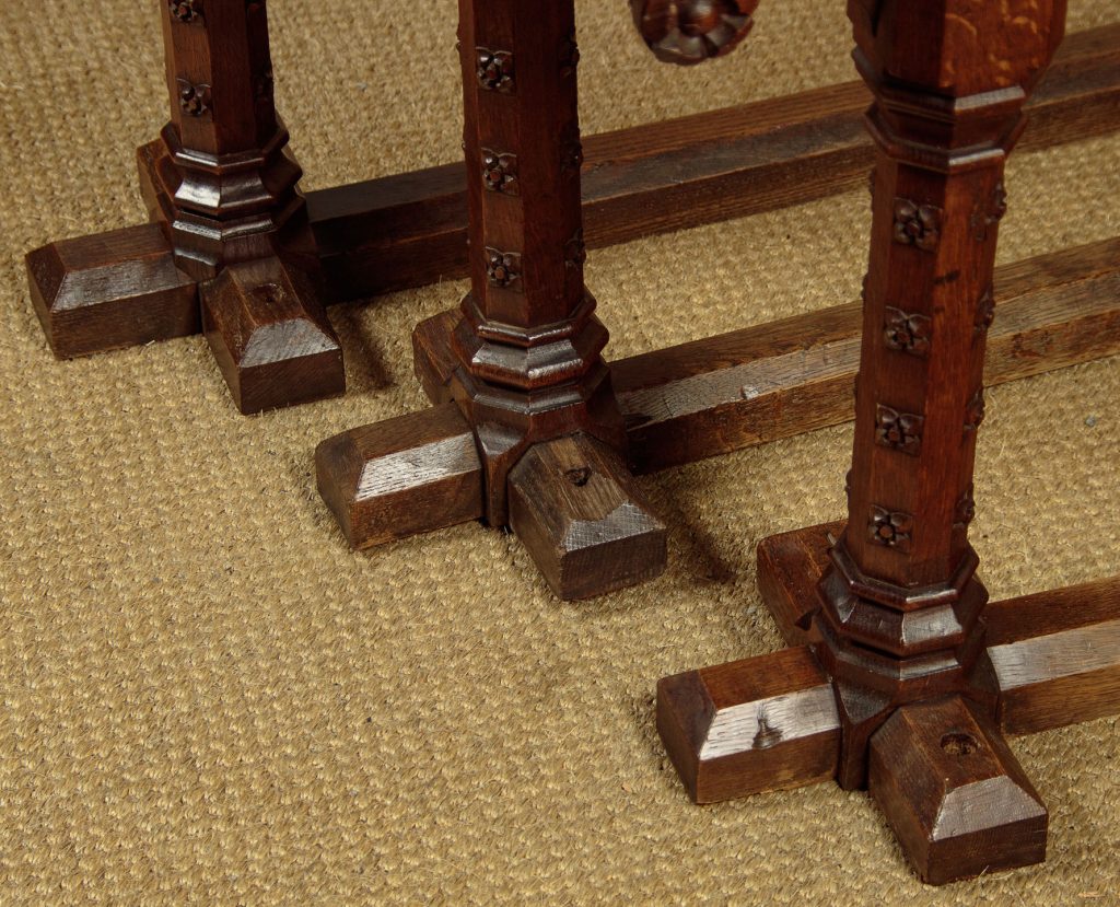 Three Gothic Carved Oak Altar Rails Attributed to Sir George Gilbert ...