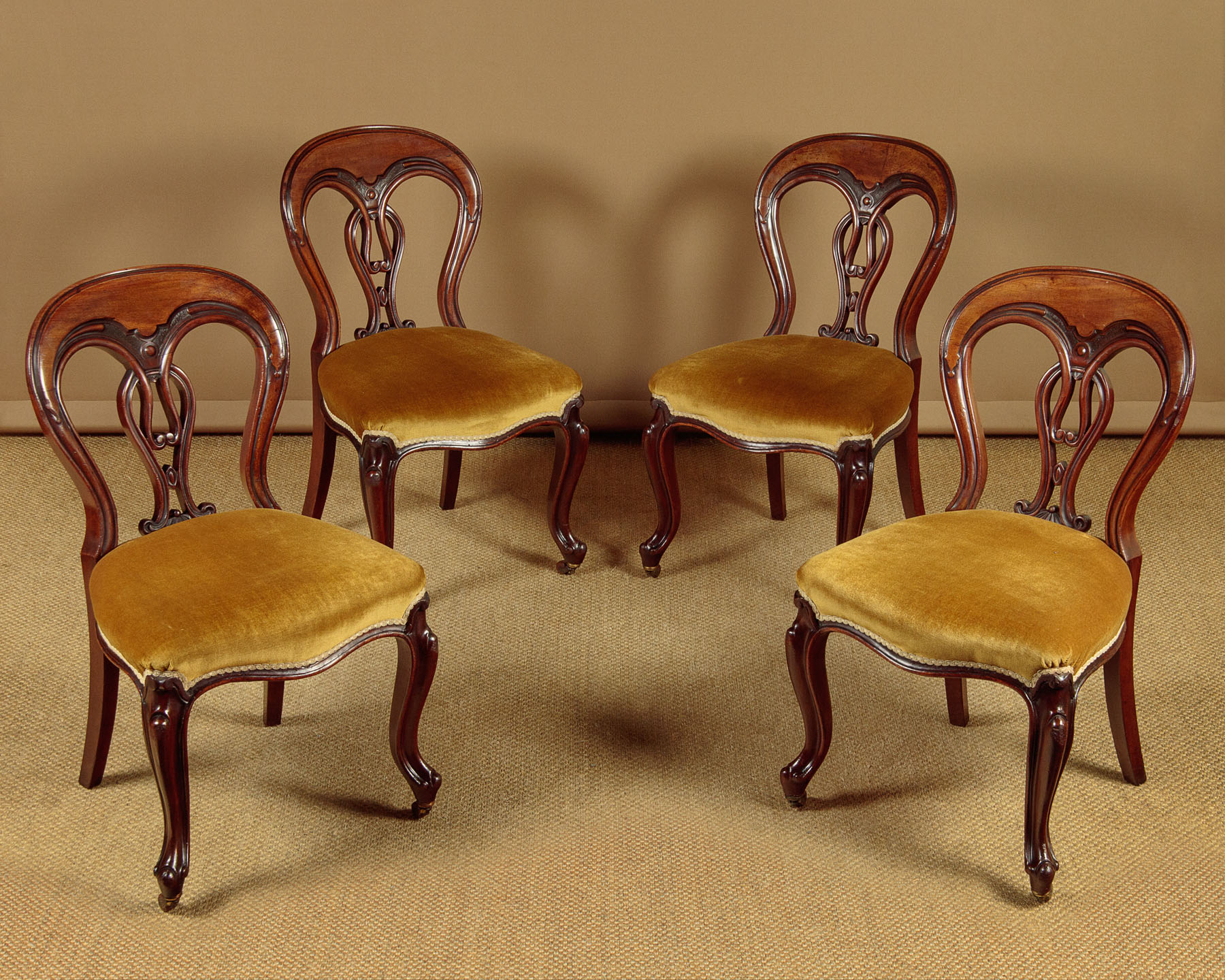 Set of Four Mahogany Dining Chairs c.1880 - Collinge Antiques