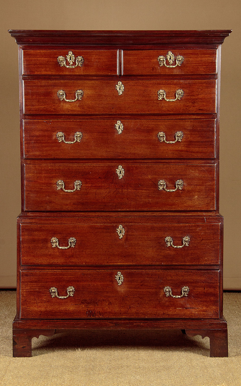 Small George III Mahogany Chest on Chest c.1800 - Collinge Antiques