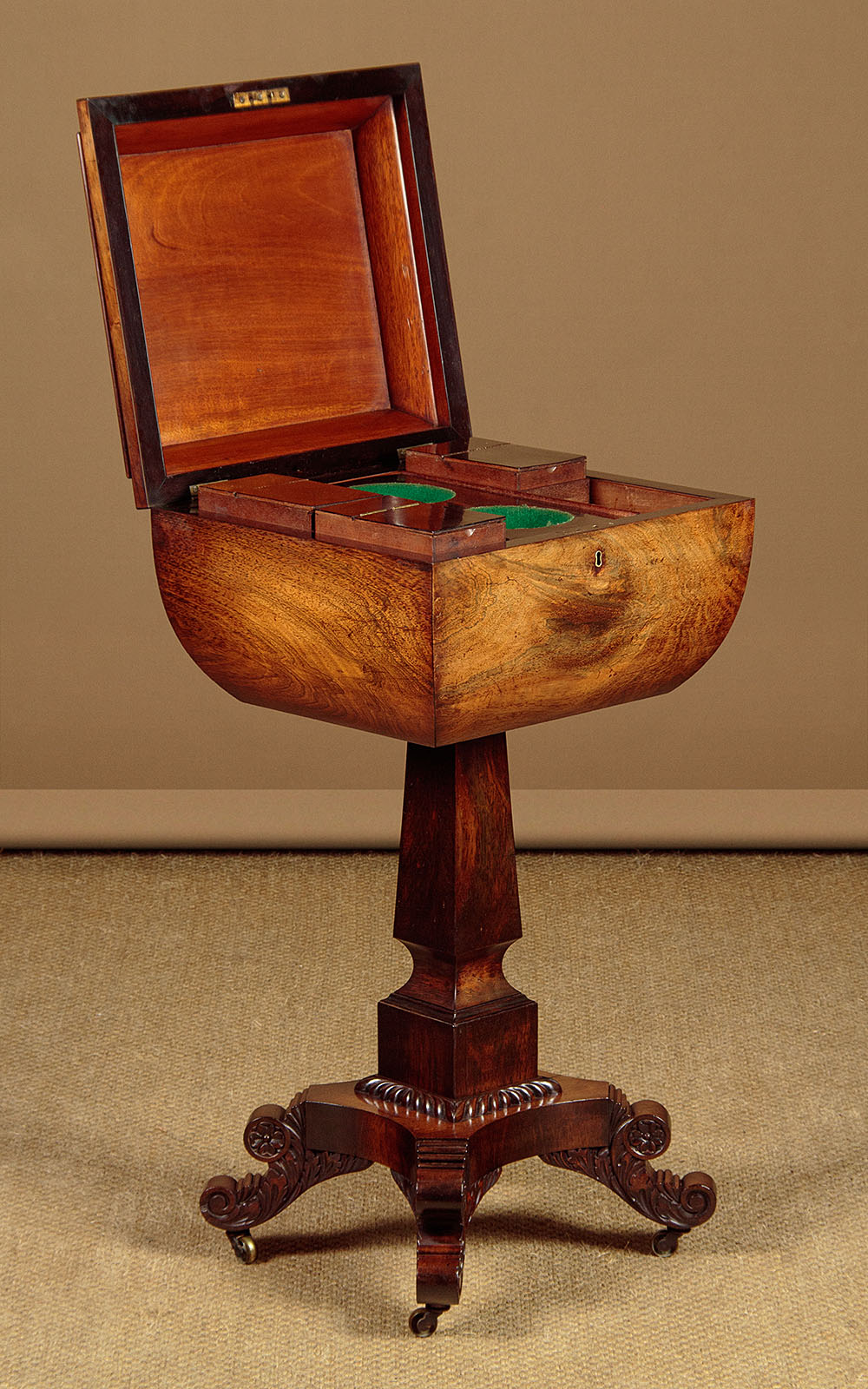 Regency Rosewood Teapoy c.1830 - Collinge Antiques