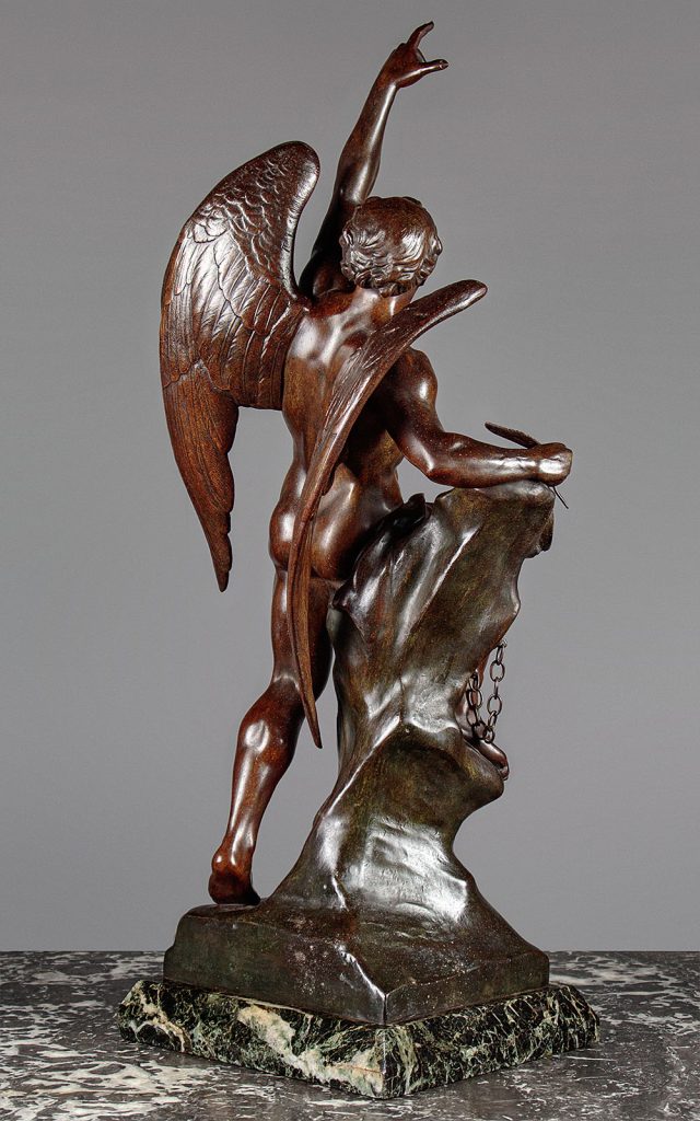 `Le Genie Humain` Spelter Figure by Emile Pigault c.1900 - Collinge ...
