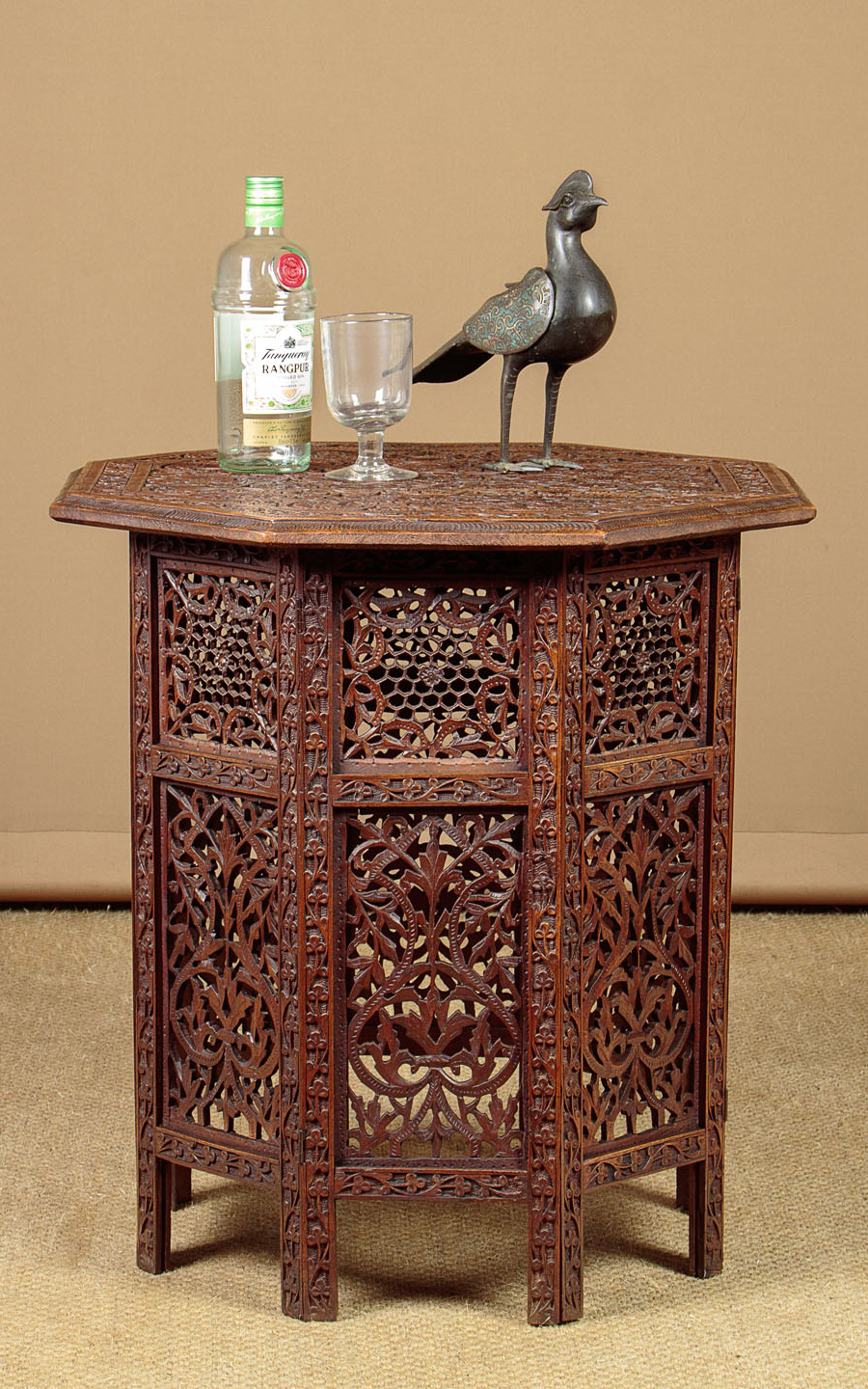 Carved Anglo-Indian Side Table c.1900 - Collinge Antiques