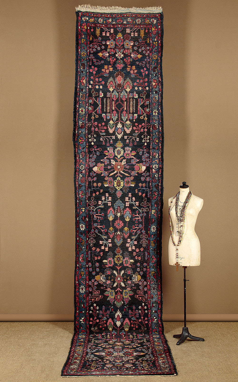 16 Feet Long Mehraban Persian Carpet Runner c.1960 - Collinge Antiques