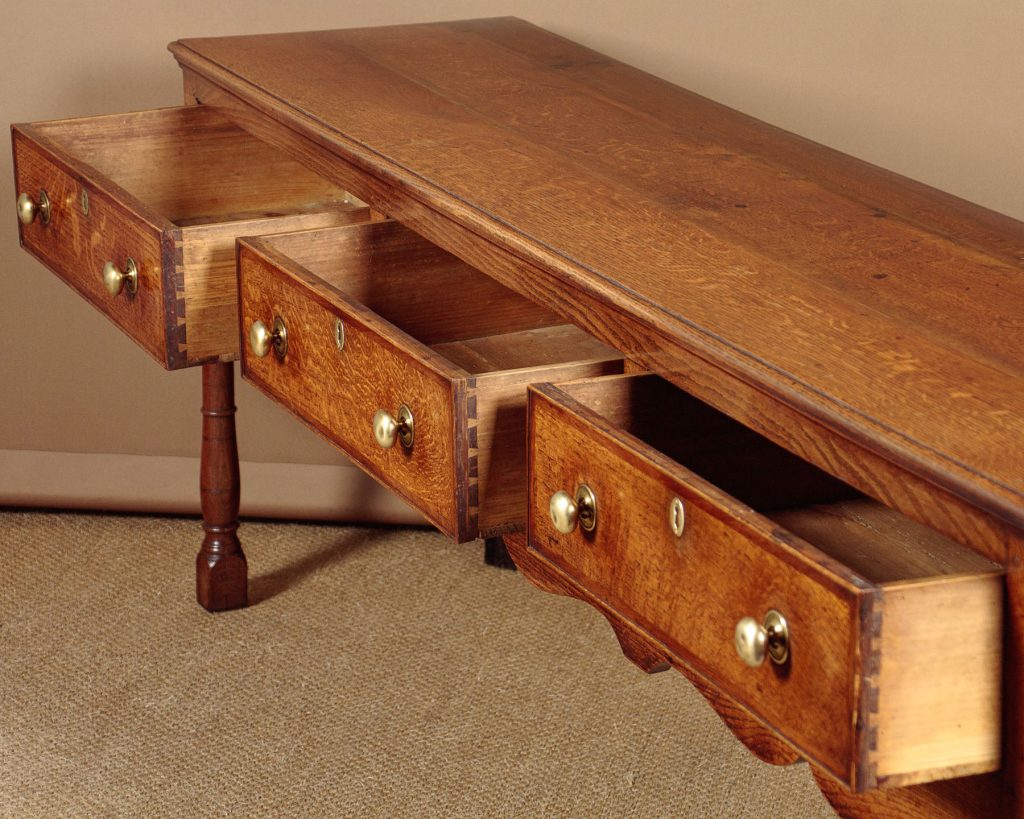 Long Low Oak Dresser Base c.1810 - Collinge Antiques
