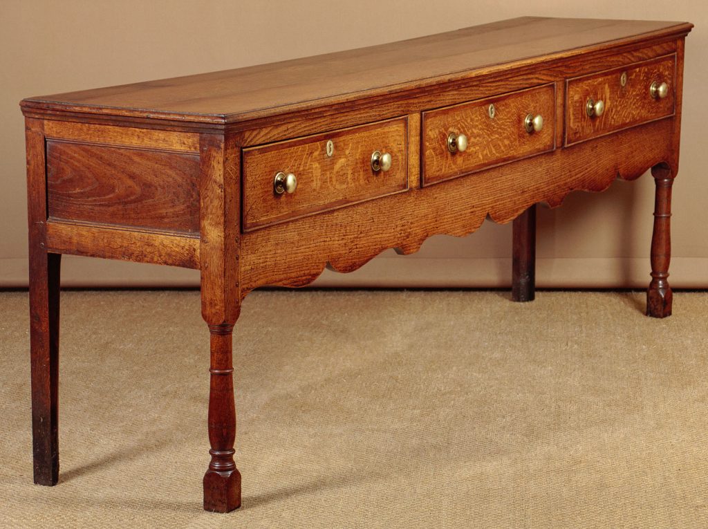 Long Low Oak Dresser Base c.1810 - Collinge Antiques