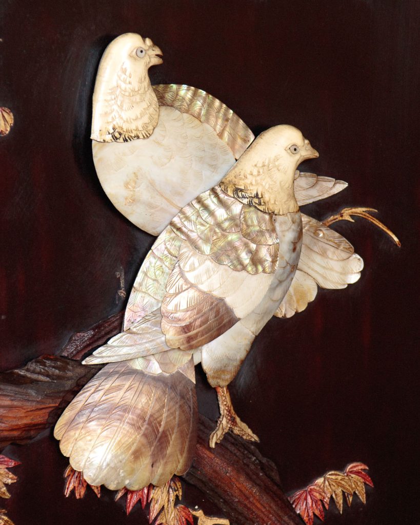 Japanese Shibayama Panel Screen c.1920 - Collinge Antiques