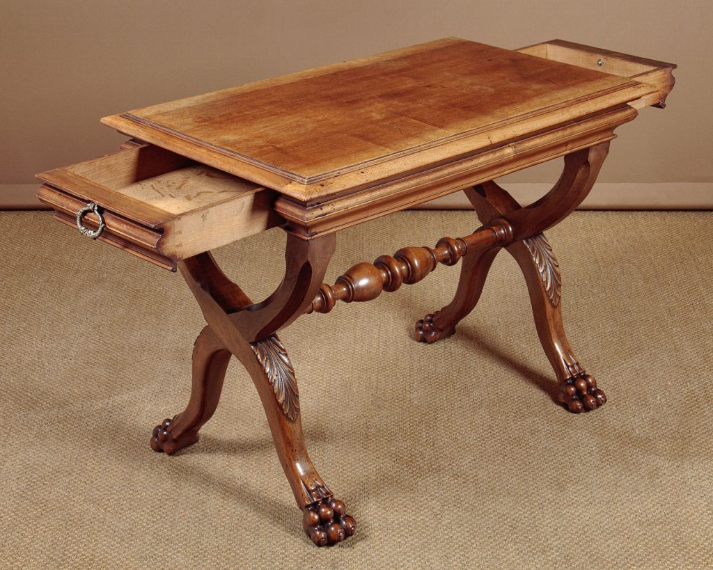 Walnut Writing Table c.1900 - Collinge Antiques