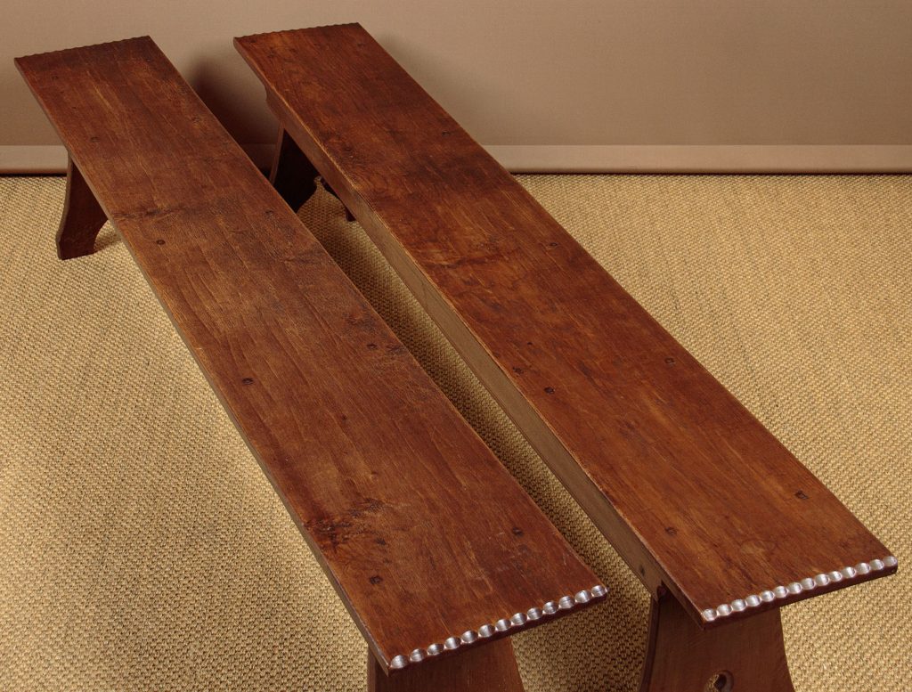 Pair of Long Oak Benches by Jack Grimble of Cromer c.1950 - Collinge ...