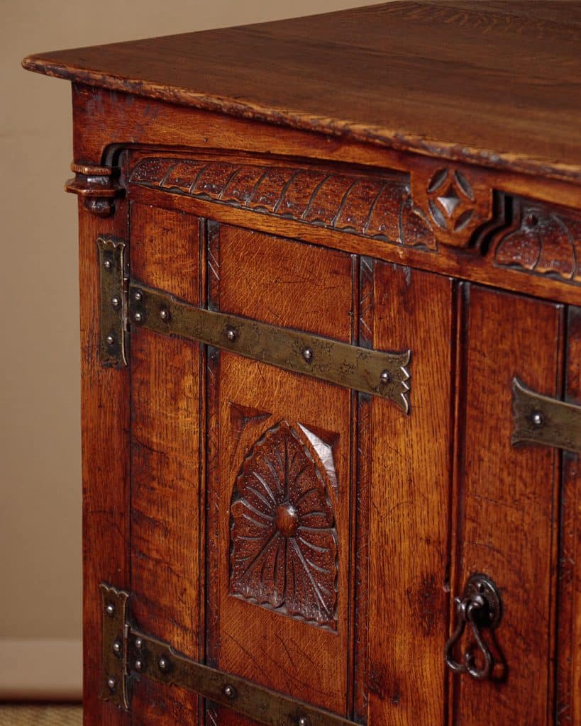 Gothic Oak Cabinet by G.T Rackstraw of Worcester - Collinge Antiques