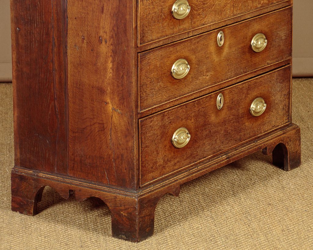 Tall George III Oak Chest of Drawers c.1810 - Collinge Antiques