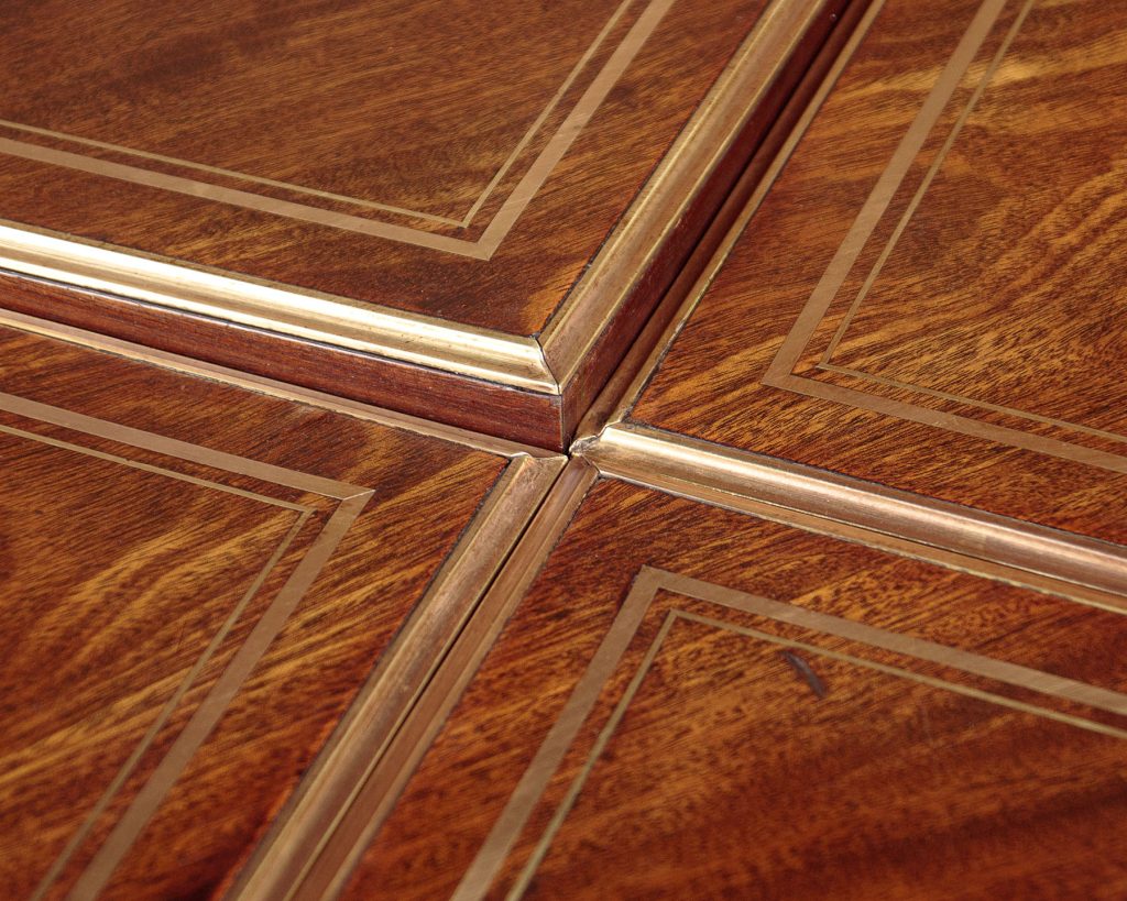 Brass Inlaid Envelope Games Table c.1900 - Collinge Antiques