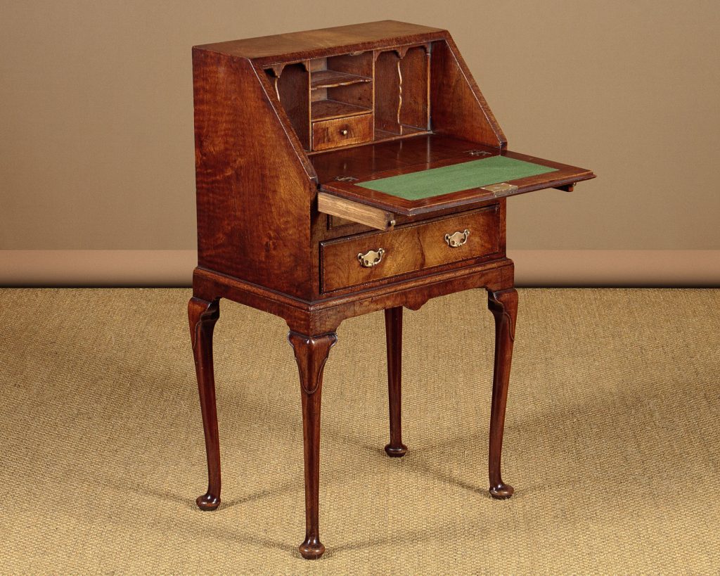 Small George II Style Mahogany Bureau c.1930 - Collinge Antiques