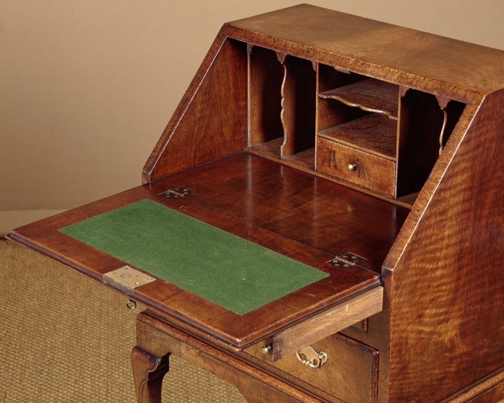 Small George II Style Mahogany Bureau c.1930 - Collinge Antiques
