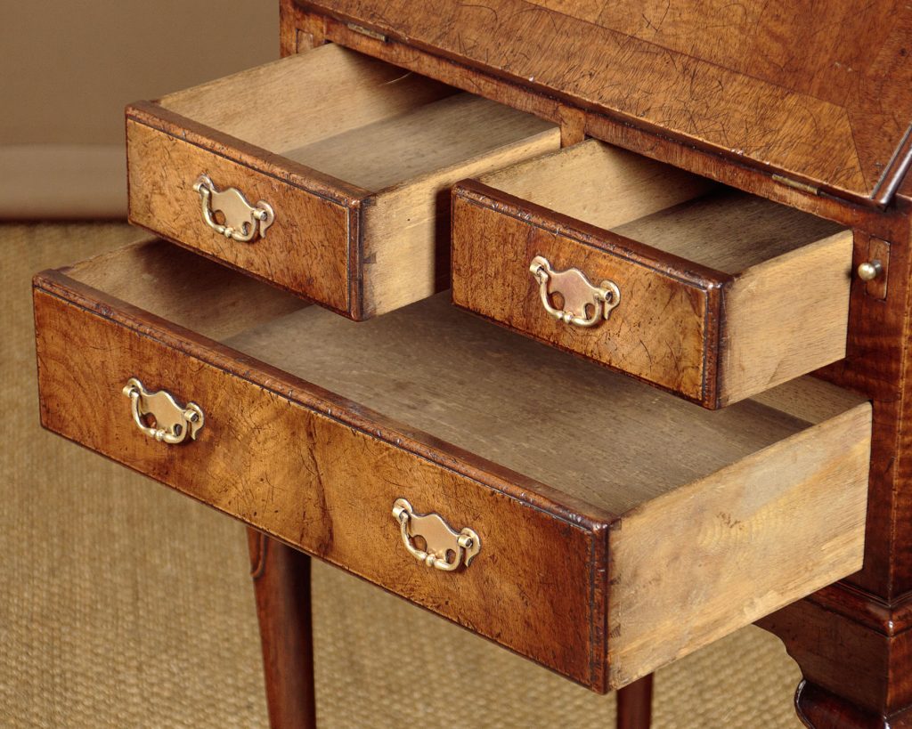 Small George II Style Mahogany Bureau c.1930 - Collinge Antiques