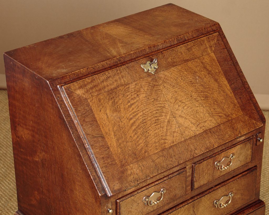 Small George II Style Mahogany Bureau c.1930 - Collinge Antiques