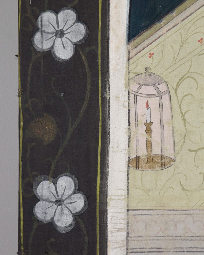 Large Indian Mughal Style Painted Panel - Collinge Antiques