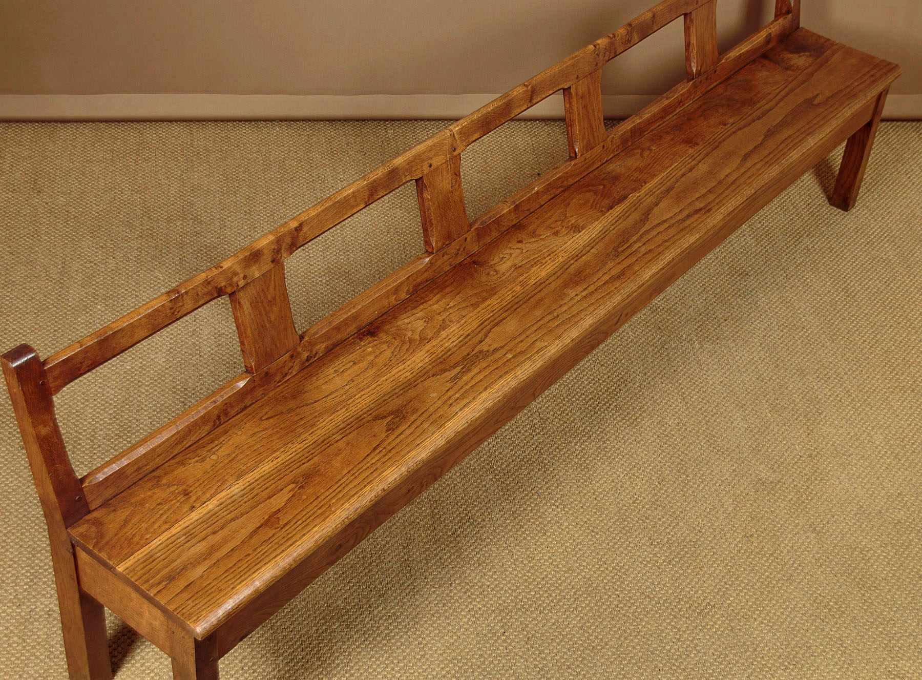 Long Oak Bench c.1900 - Collinge Antiques