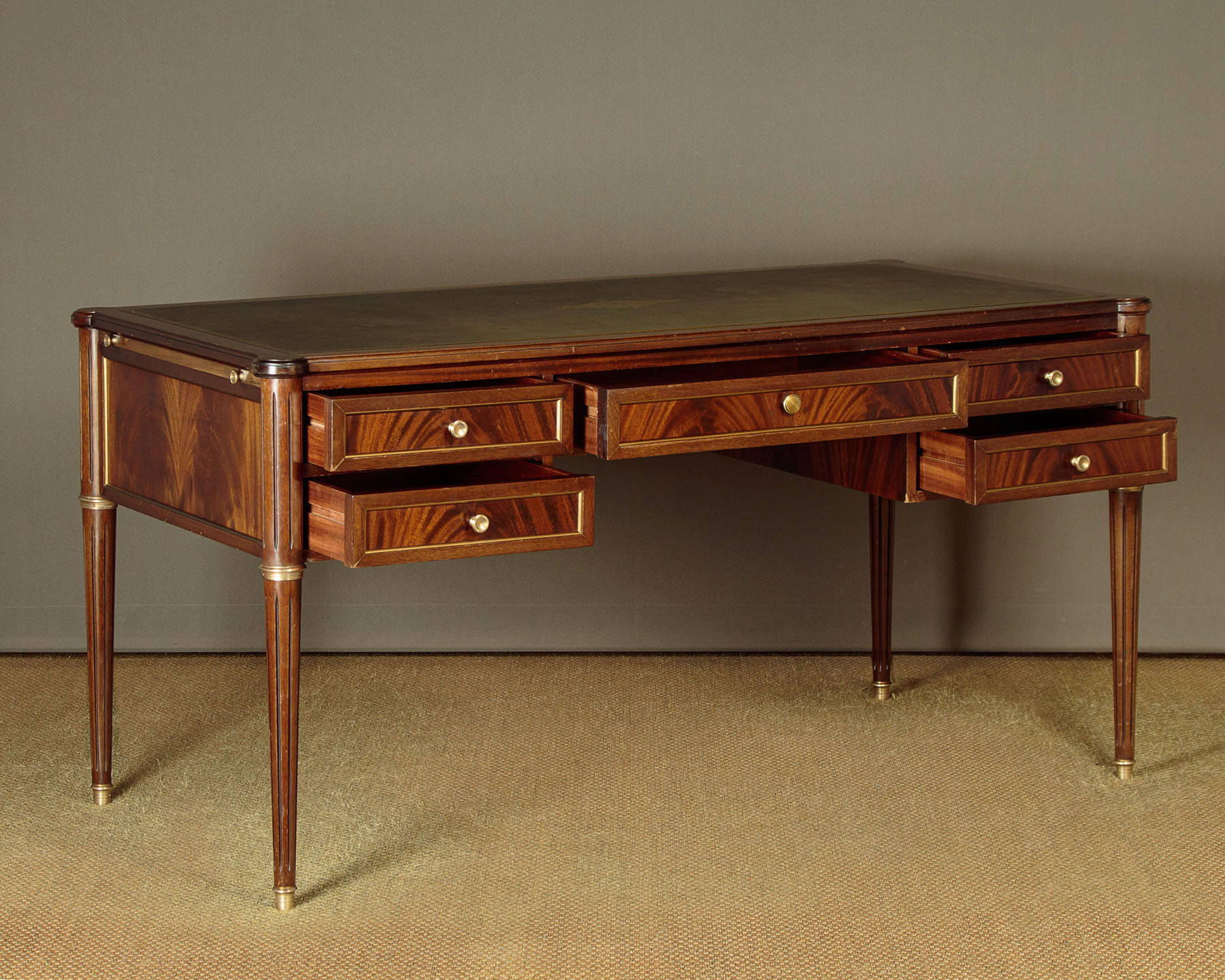 Louis XVI Style Mahogany Bureau Plat Writing Desk c.1960 - Collinge ...