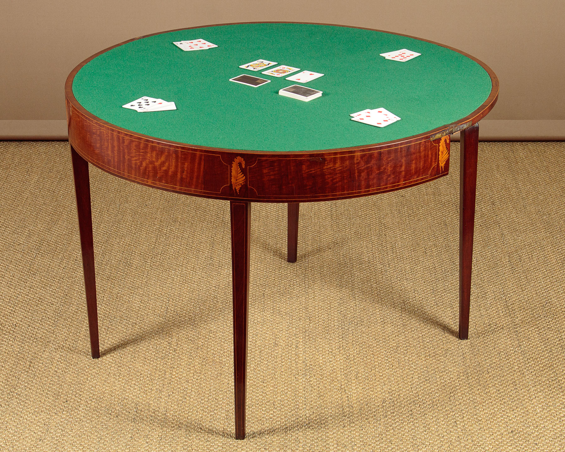 Georgian Sheraton Style Fold Over Games Table c.1800 - Collinge Antiques
