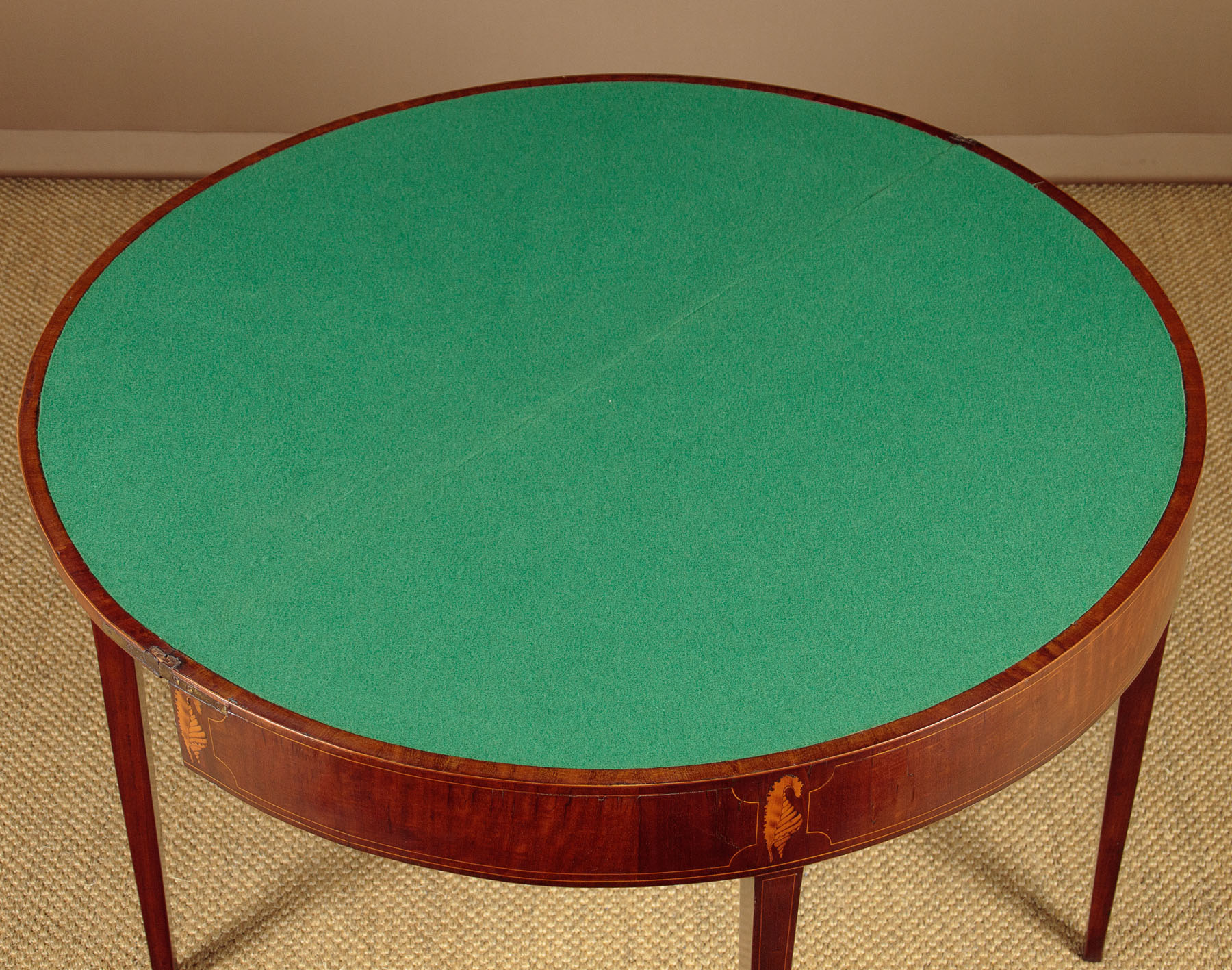 Georgian Sheraton Style Fold Over Games Table c.1800 - Collinge Antiques