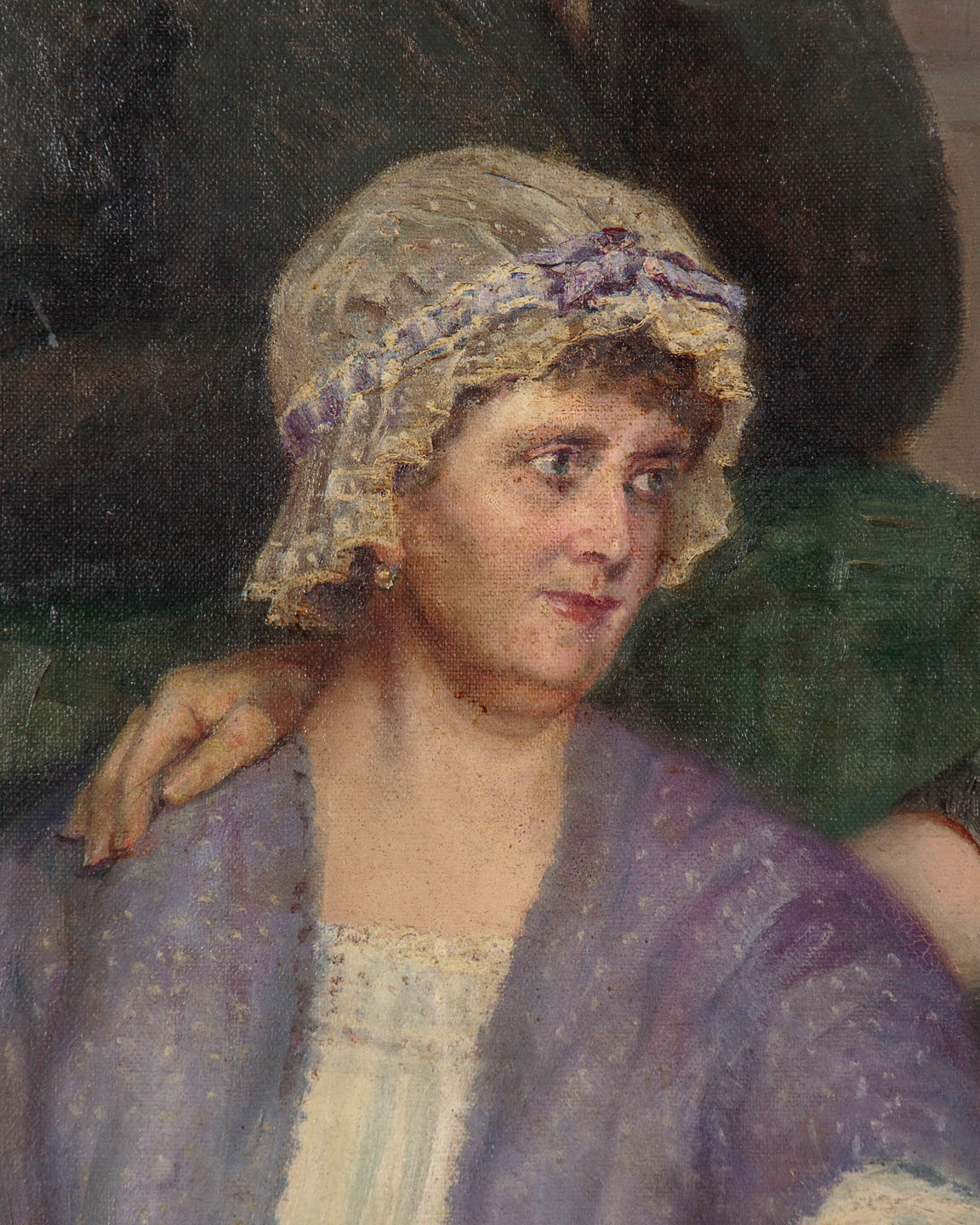 Family Portrait in Oil on Canvas dated 1926 - Collinge Antiques