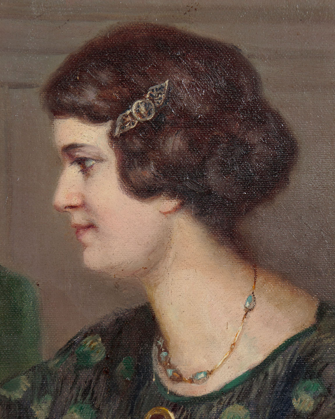 Family Portrait in Oil on Canvas dated 1926 - Collinge Antiques