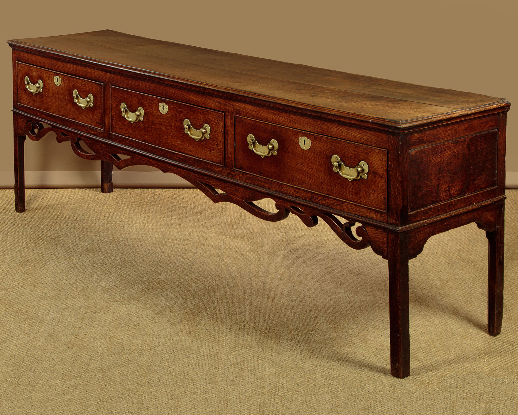 Long Georgian Oak Dresser Base c.1790 - Collinge Antiques